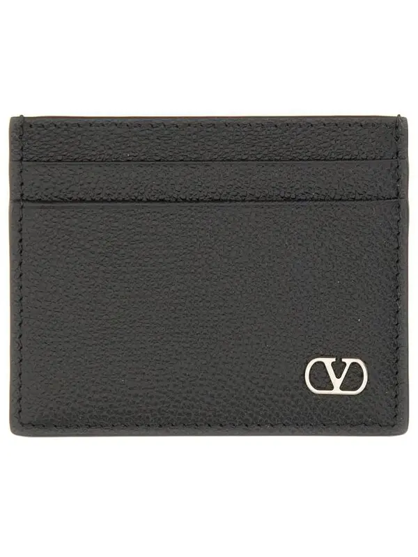 Valentino Garavani Vlogo Signature Card Holder - Black