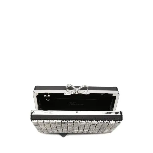 SELF-PORTRAIT Crystal Embellished Box Clutch Bag