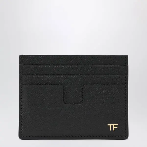 TOM FORD Grained Calf Leather Card Holder - Black