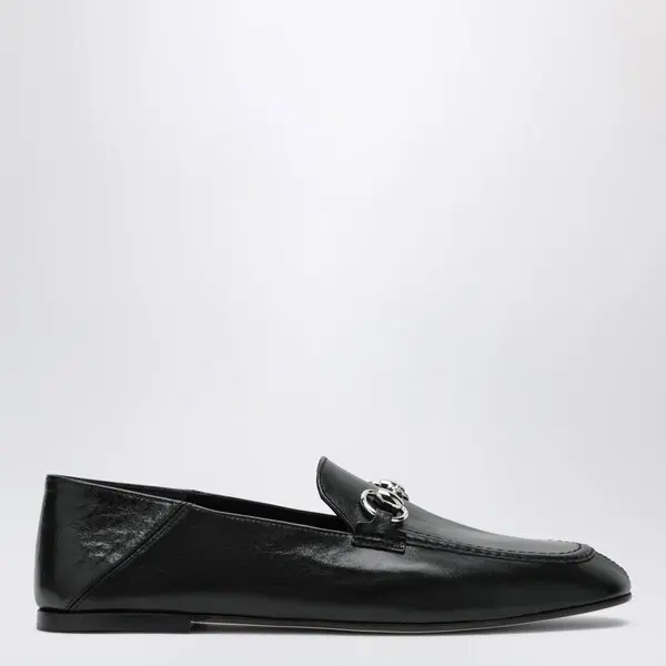 Gucci Jordaan Soft Horsebit Leather Loafers - Black