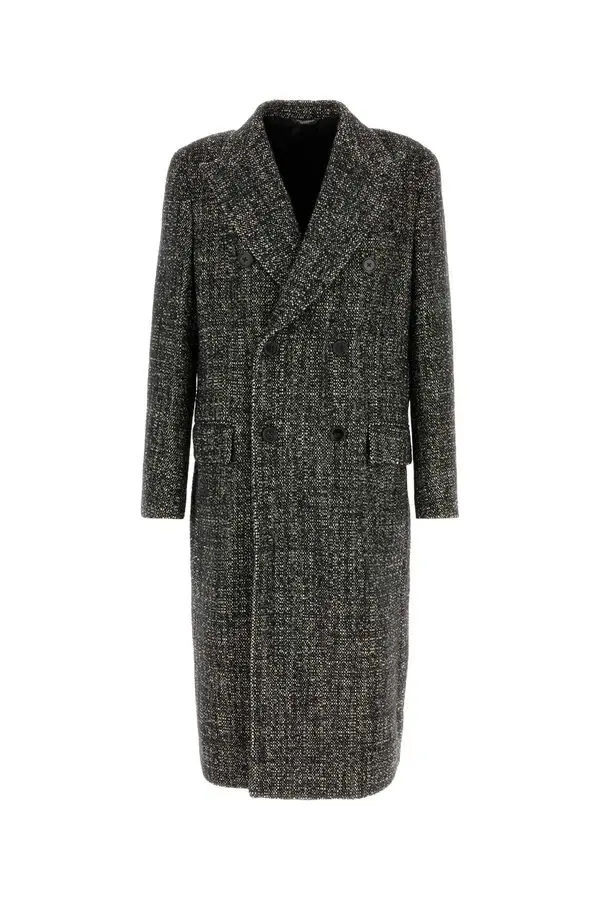 Dolce & Gabbana Two-tone Wool Blend Coat