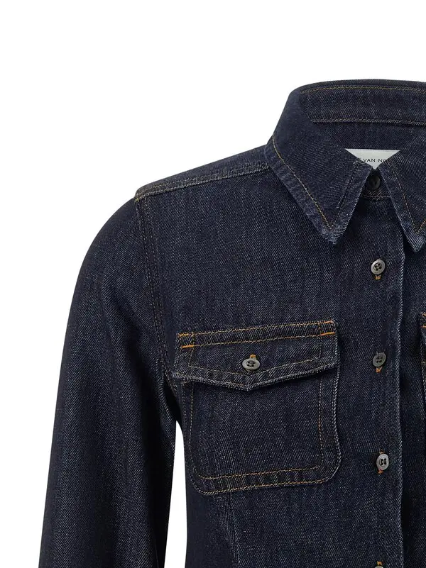 Dries Van Noten Cellie Den Shirt - Blue