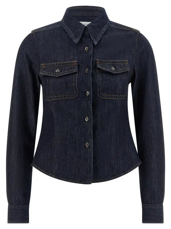 Dries Van Noten Cellie Den Cotton Denim Shirt