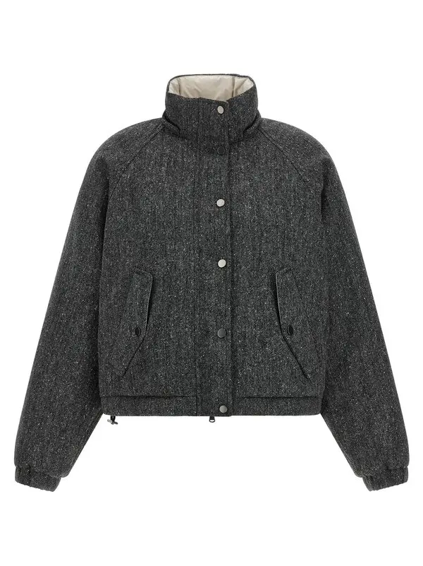Brunello Cucinelli Shiny Zipper Pull' Down Jacket