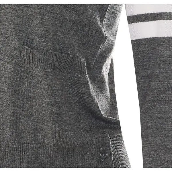 Thom Browne Relaxed Fit 4-bar Cardigan - Gray