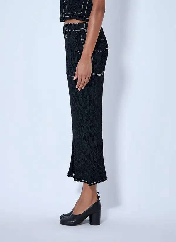 Issey Miyake Wavelet Ensemble Midi Skirt