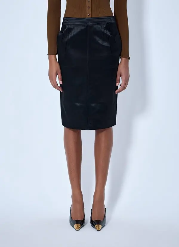Saint Laurent Cassandre Pencil Skirt - Black