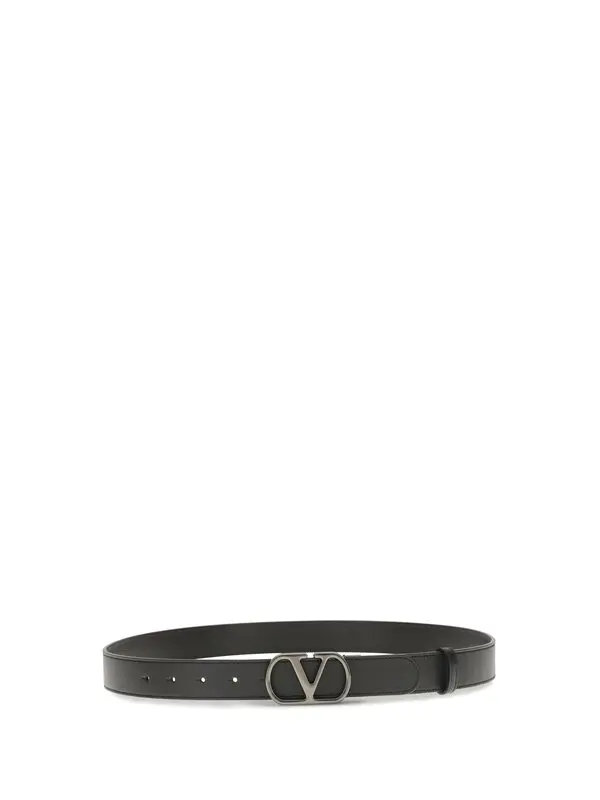 Valentino Garavani Vlogo Signature Leather Belt