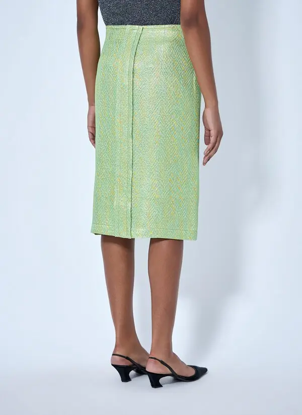 Marni Wrap-effect Midi Skirt - Green