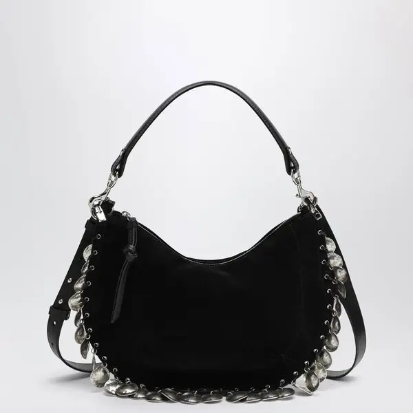 Isabel Marant Étoile Oskan Soft Zipped Bag In Suede With Medals - Black