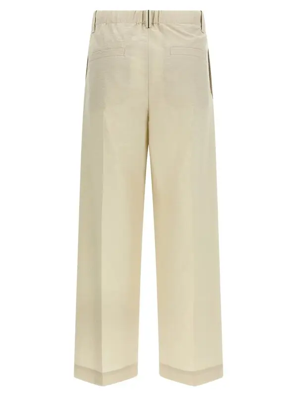 Brunello Cucinelli Cotton Blend Trousers - White