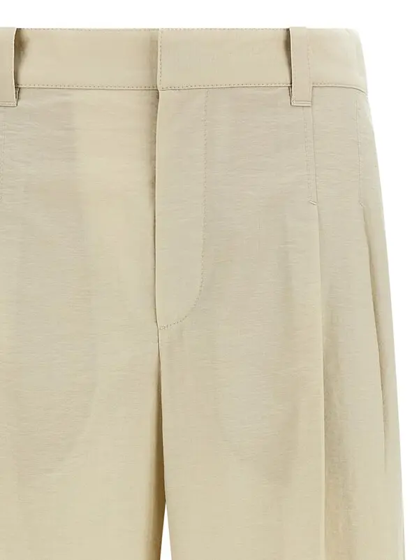 Brunello Cucinelli Cotton Blend Trousers - White