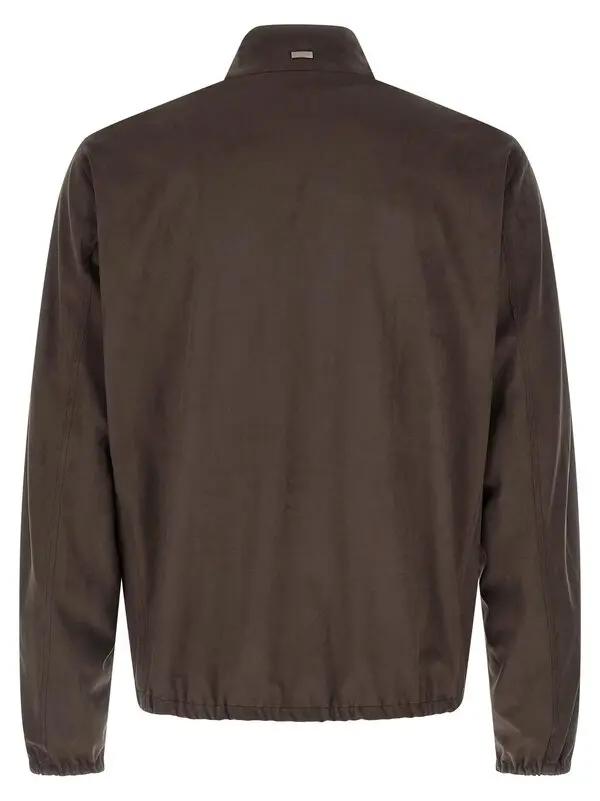 Herno Suede Effect Jacket - Brown