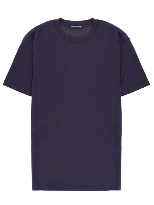 TOM FORD Lyocell And Cotton T-shirt - Blue