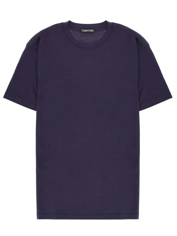 TOM FORD Lyocell And Cotton T-shirt - Blue
