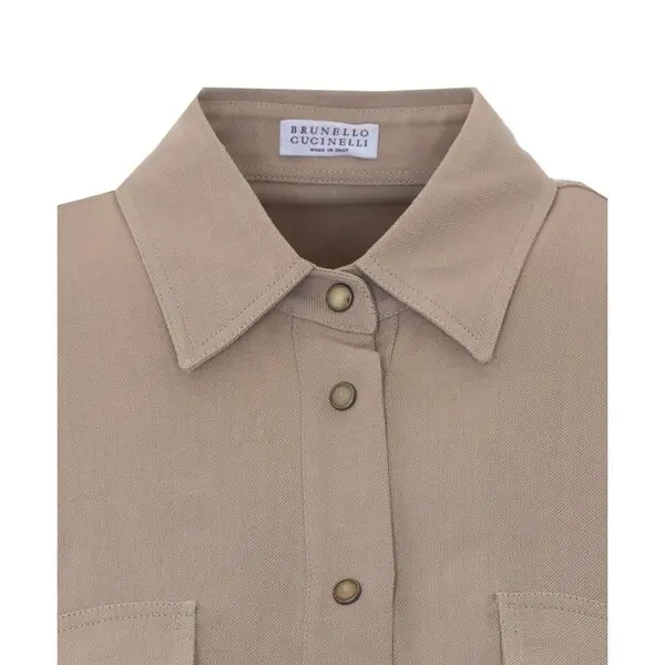 Brunello Cucinelli Viscose And Linen Twill Fluid Shirt