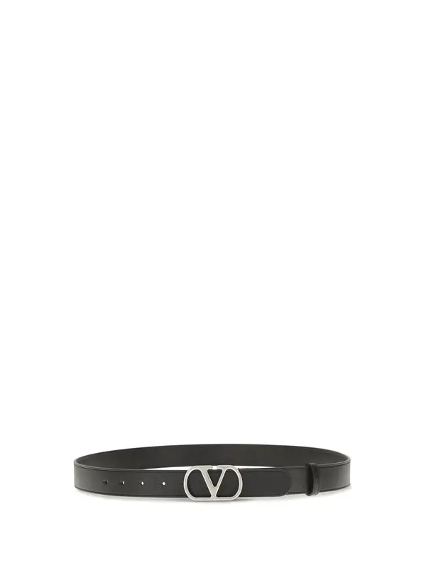 Valentino Garavani Vlogo Signature Leather Belt