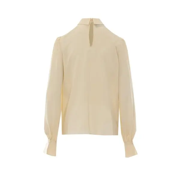 Valentino Garavani Embroidered Crepe De Chine Shirt - Yellow
