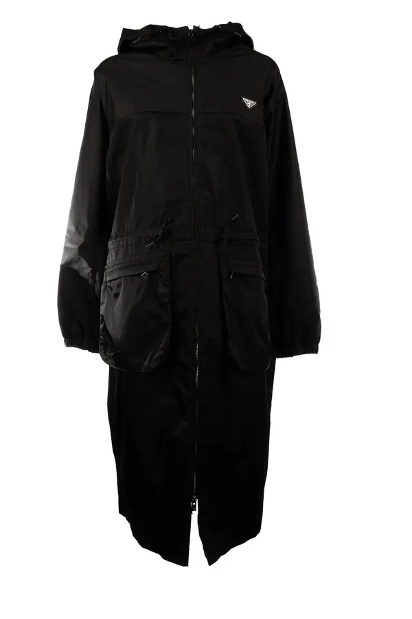 Prada Hooded Utility Long Jacket - Multicolor