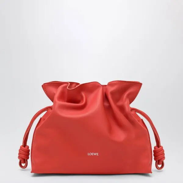 Loewe Medium Flamenco Clutch Bag In Nappa Leather - Orange