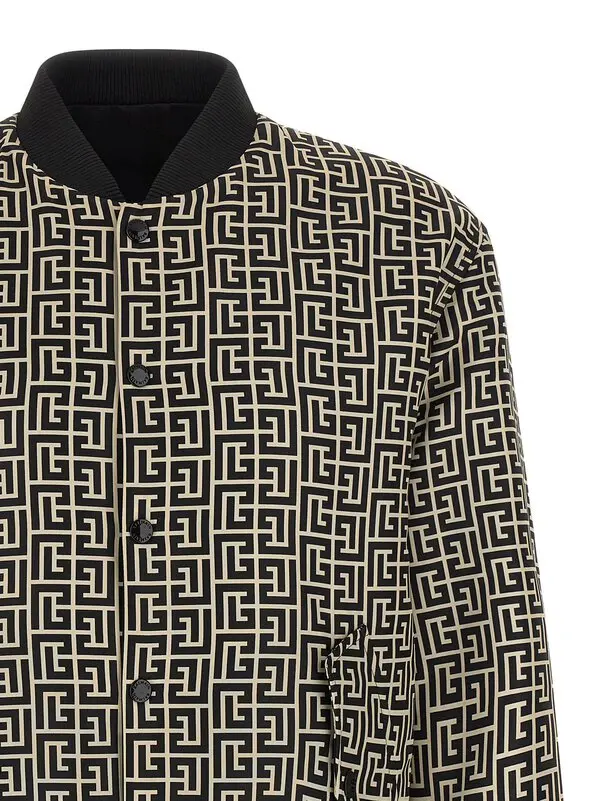 Balmain Monogram' Reversible Bomber Jacket