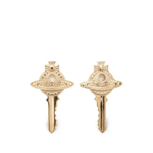 VIVIENNE WESTWOOD Tone Sterling Silver Key Earrings - Gold