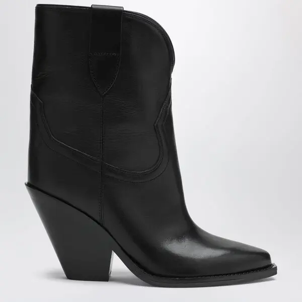 Isabel Marant Étoile Leyane Leather Cowboy Boots - Black