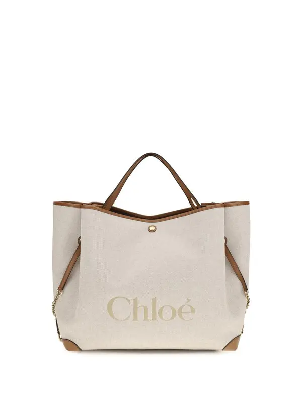 Chloé Large Carry Tote Bag - Cream