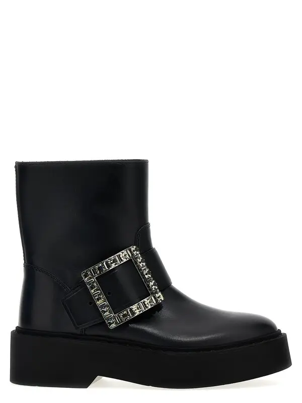ROGER VIVIER Viv Rangers Boots - Black