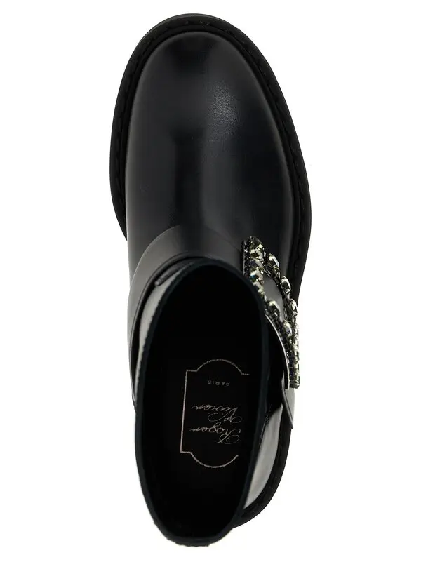 ROGER VIVIER Viv Rangers Boots - Black