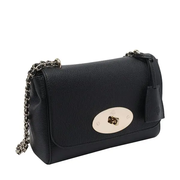 Mulberry Lily Glossy Crossbody Bag - Black