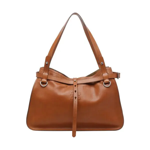 Miu Miu Logo Leather Shoulder Bag