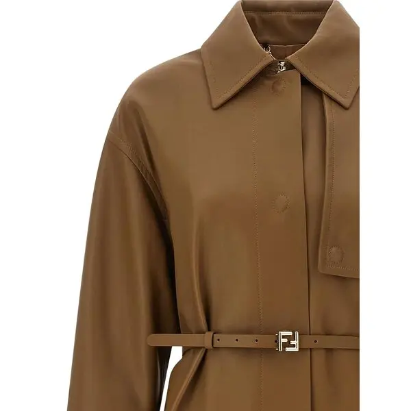 Fendi Coats Leather Coats