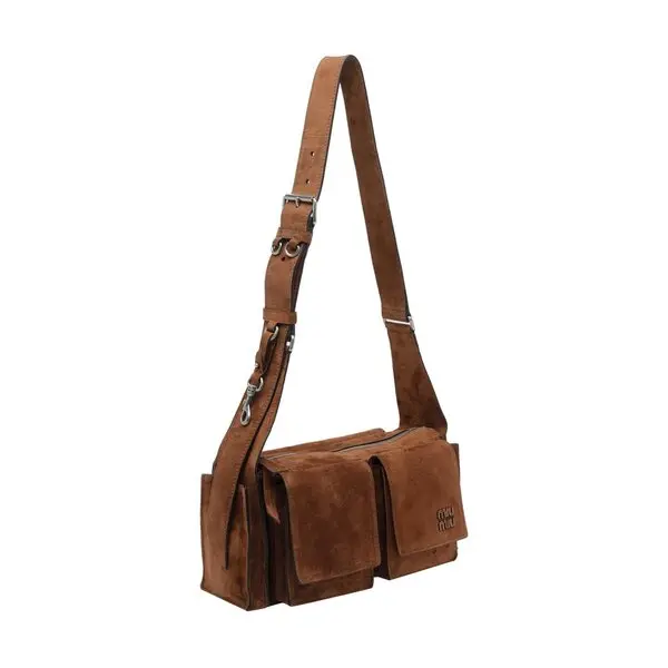 Miu Miu Suede Utilitaire Crossbody Bag