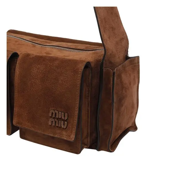 Miu Miu Suede Utilitaire Crossbody Bag