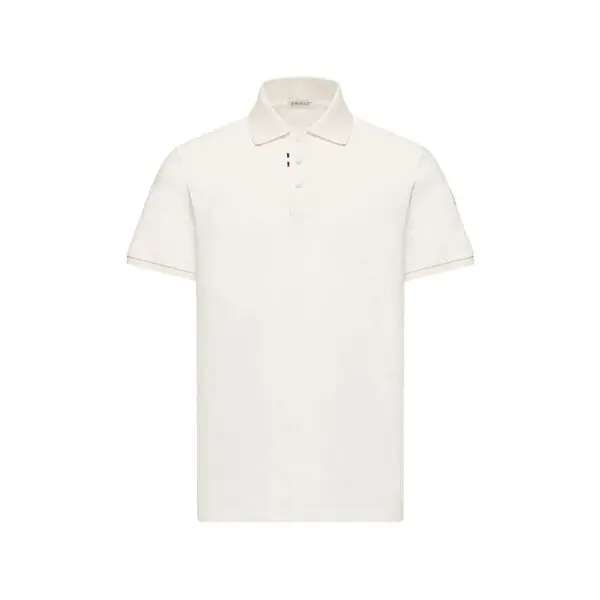 Moncler White Polo Shirts