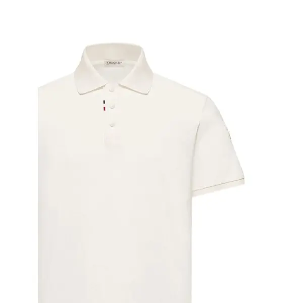 Moncler White Polo Shirts