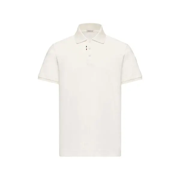 Moncler White Polo Shirts - Cream