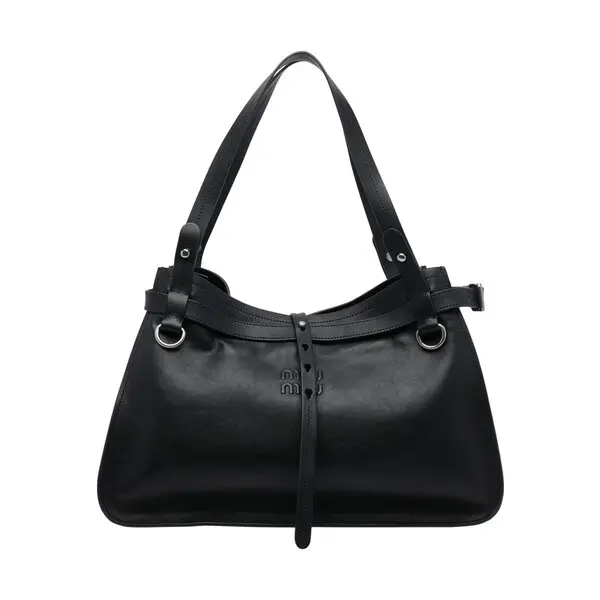 Miu Miu Logo Leather Shoulder Bag