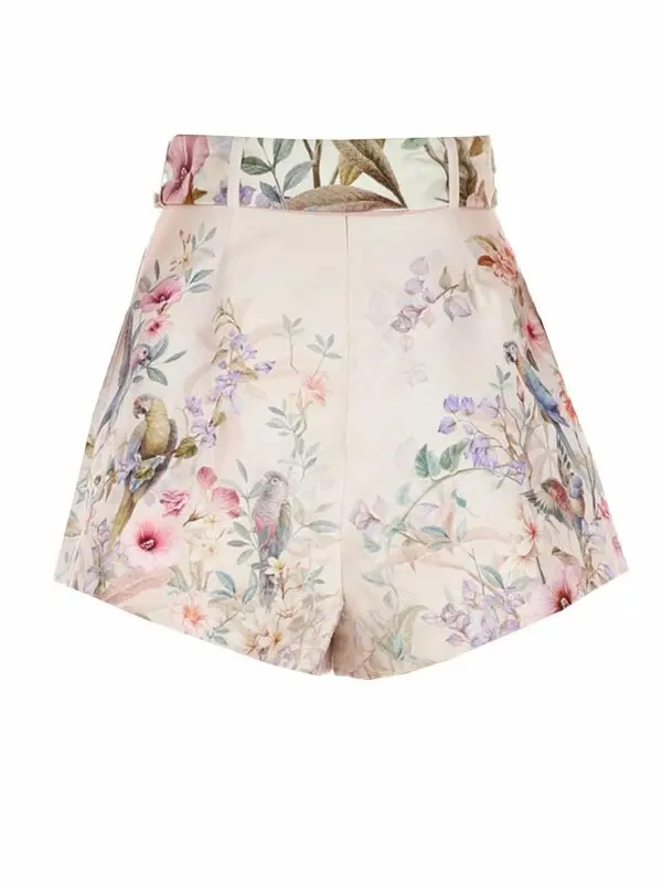 Zimmermann Rebellion Pleated Shorts - Multicolor