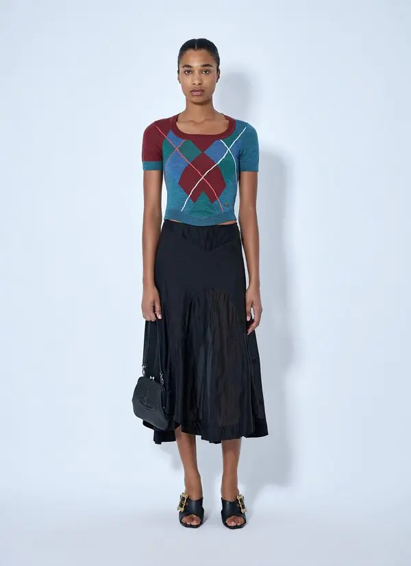 VIVIENNE WESTWOOD Argyle Bodice Tee - Green