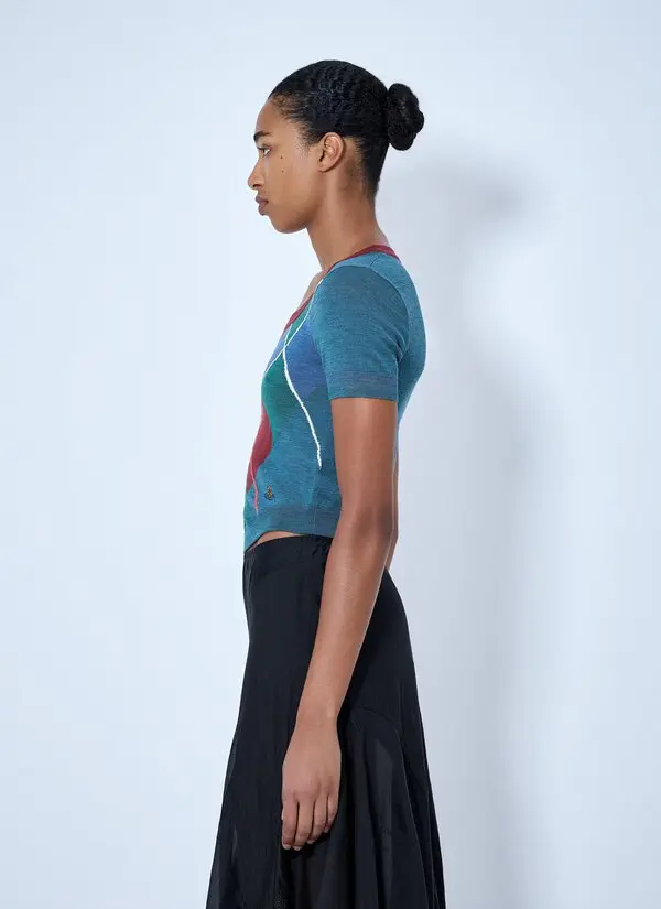 VIVIENNE WESTWOOD Argyle Bodice Tee - Green