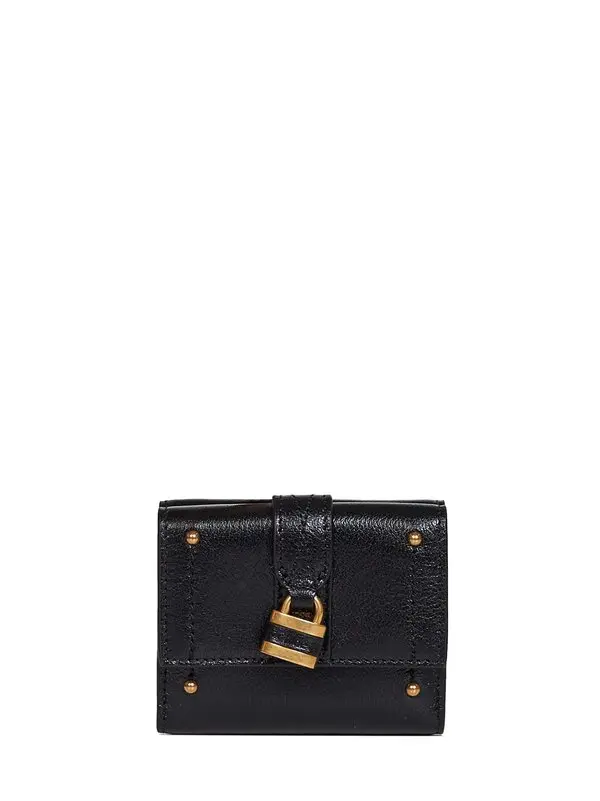 Chloé Black Paddington Mini Tri-fold Wallet