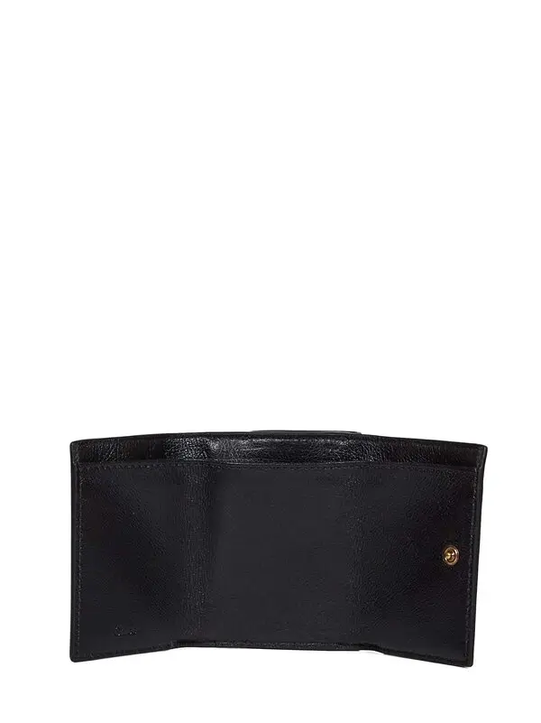 Chloé Black Paddington Mini Tri-fold Wallet - Multicolor