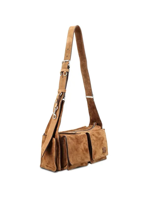 Miu Miu Utilitaire Suede Leather Crossbody Bag