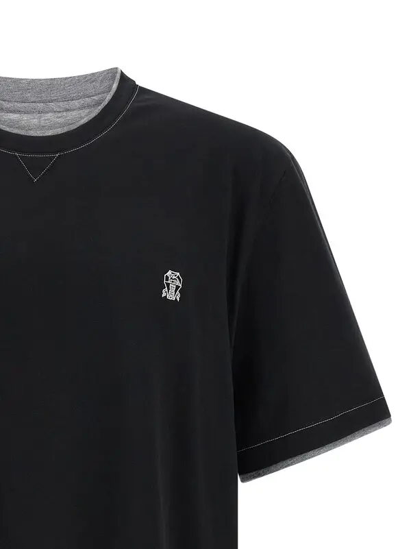 Brunello Cucinelli Double Layer T-shirt