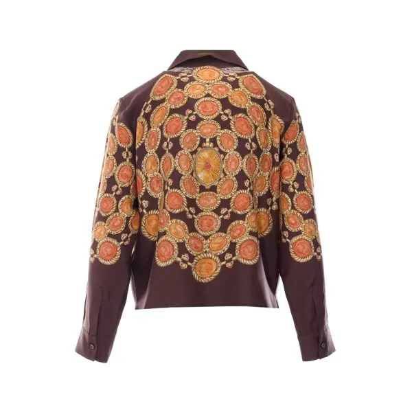 Versace The Lover Print Silk Twill Shirt