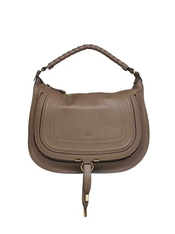 Chloé Deep Taupe Marcie Small Shoulder Bag - Multicolor