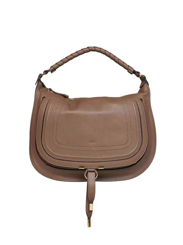 Chloé Deep Taupe Marcie Small Shoulder Bag - Multicolor