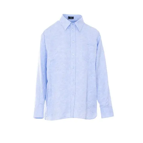 Etro Paisley Jacquard Motif Shirt - Blue